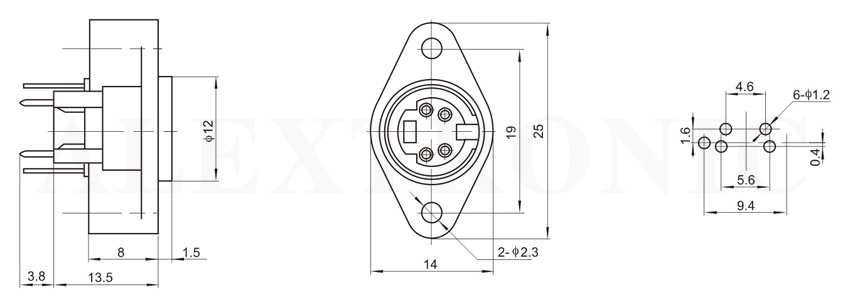 MINI DIN Socket - ALEXTRONIC - Professional in Metal & Plastic Parts ...