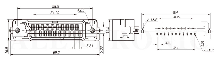 SCART Socket - ALEXTRONIC - Professional in Metal & Plastic Parts ...