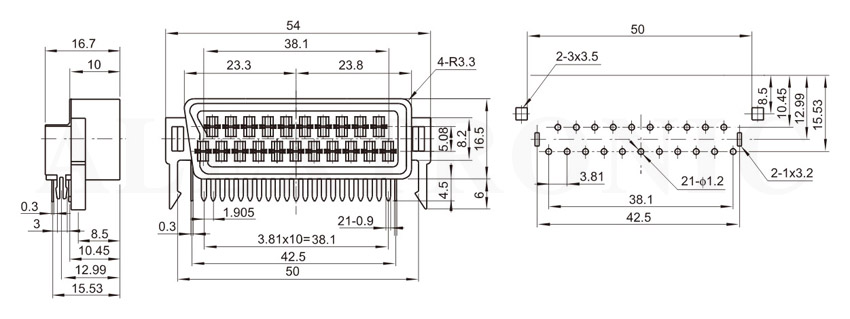 SCART Socket - ALEXTRONIC - Professional in Metal & Plastic Parts ...
